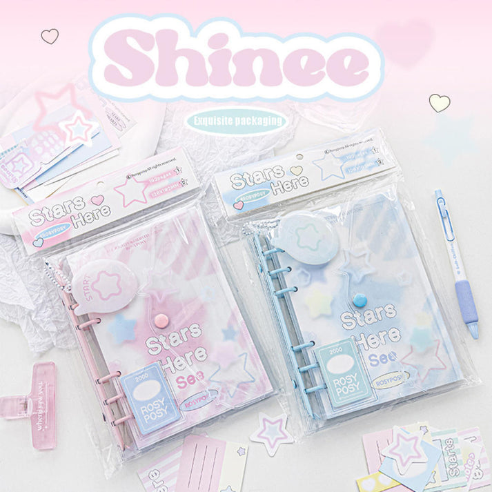 ROSYPOSY Star Binder NoteBook - Pink – Crazily Kawaii