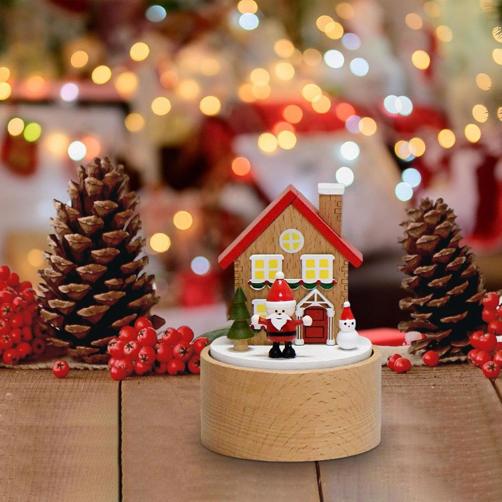 Handmade Mini Santa Claus Wooden Music Box – Crazily Kawaii