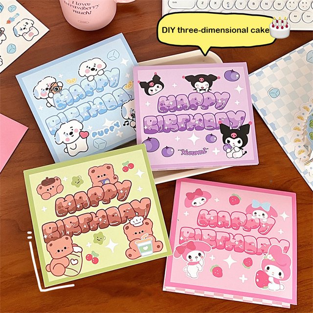 Sanrio Birthday Greeting Card - DIY – Crazily Kawaii