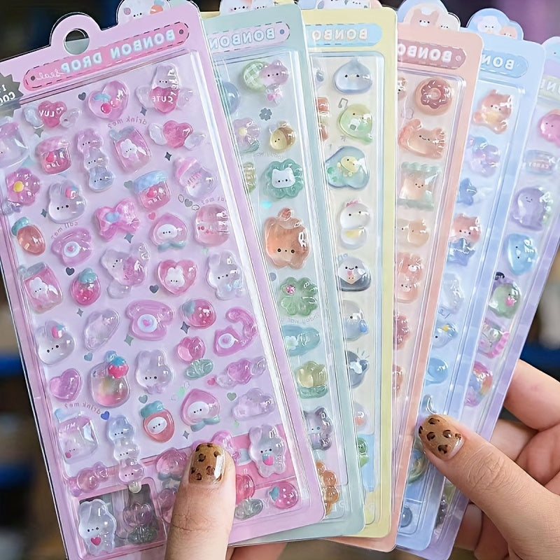 Bonbon Drop Puffy Stickers – Crazily Kawaii